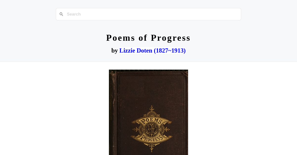 Poems of Progress by Lizzie Doten (1827~1913)