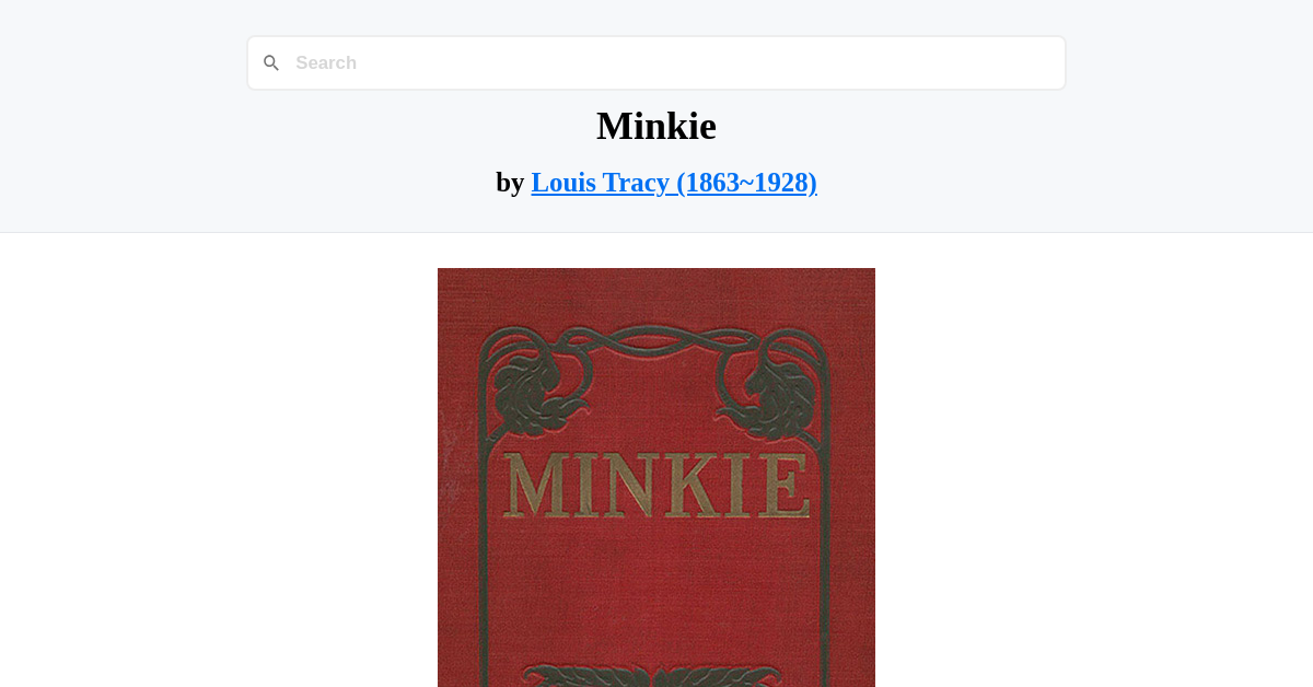 Minkie by Louis Tracy (1863~1928)