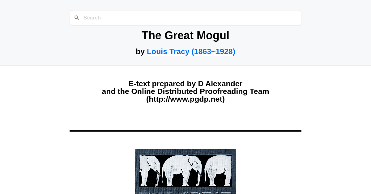 The Great Mogul by Louis Tracy (1863~1928)