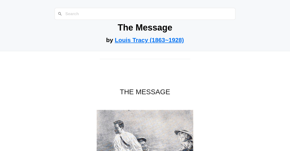 The Message by Louis Tracy (1863-1928)