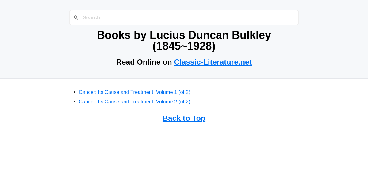 Books by Lucius Duncan Bulkley (1845~1928) - Read Online on Classic ...