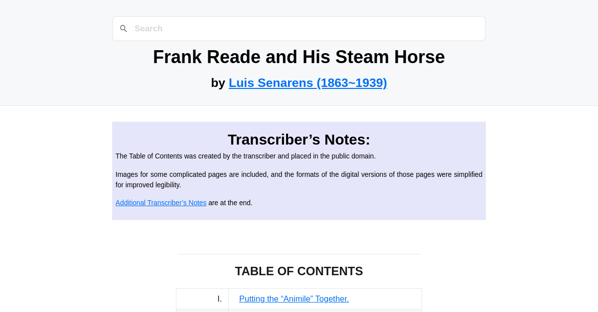 Frank Reade and His Steam Horse