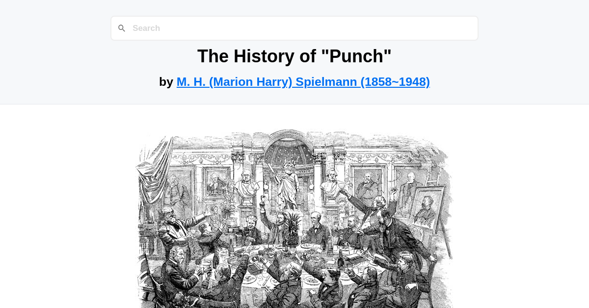 The History of "Punch" by M. H. (Marion Harry) Spielmann (1858~1948)