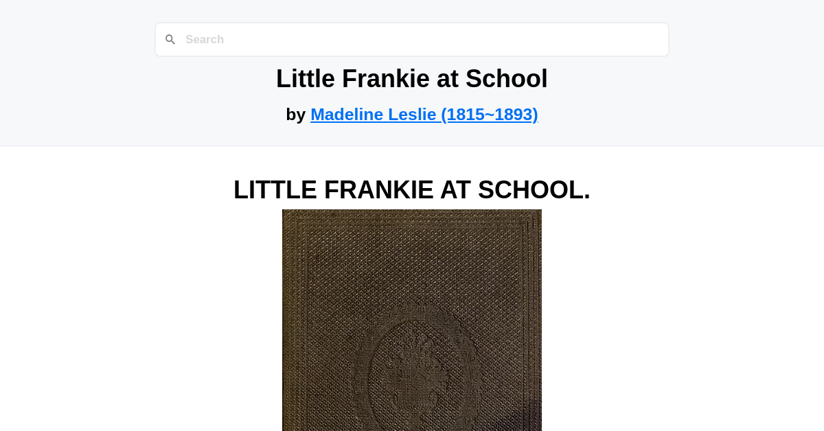 Little Frankie at School