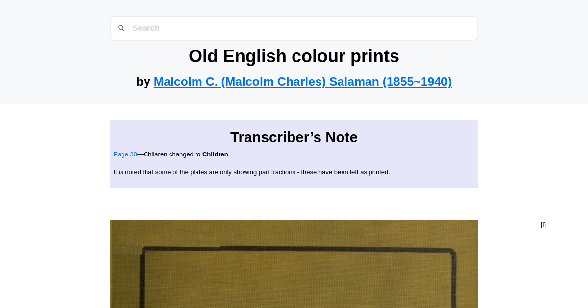 Old English colour prints