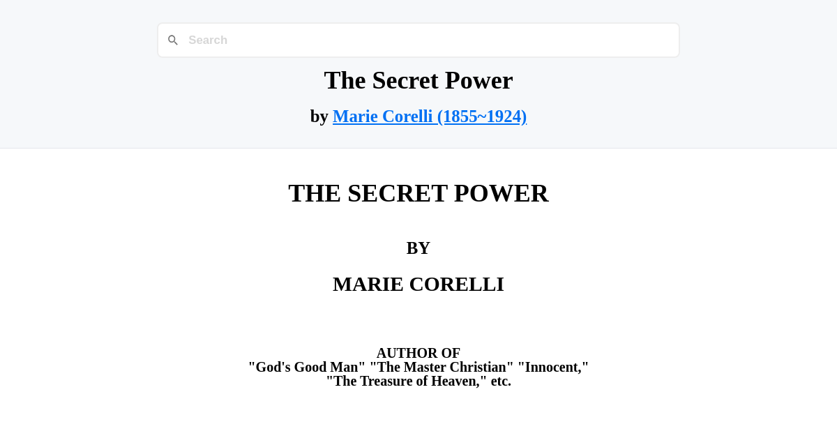The Secret Power