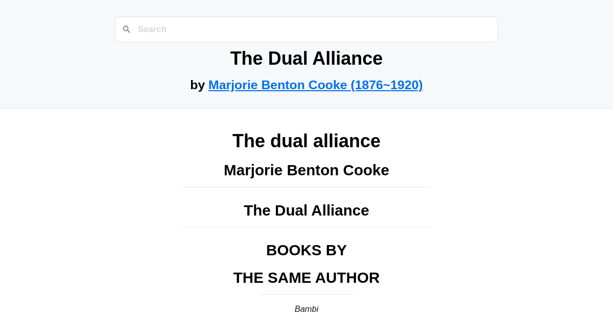 The Dual Alliance