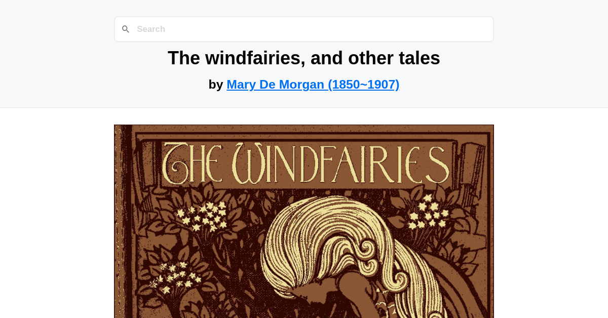 The windfairies, and other tales by Mary De Morgan (1850~1907)
