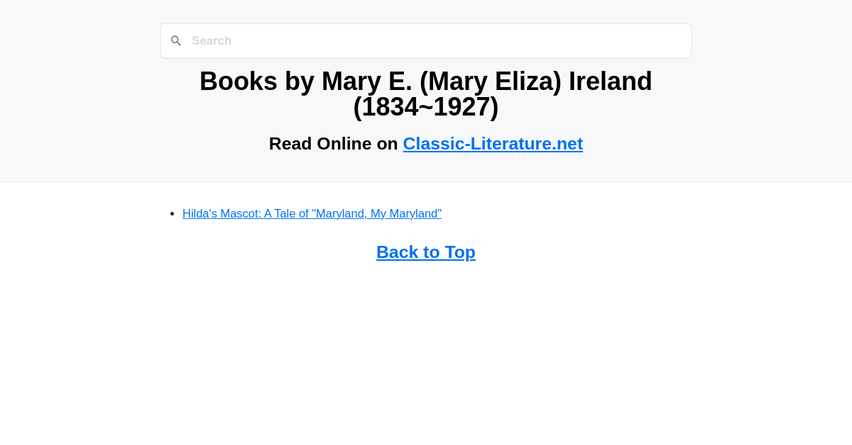 Books by Mary E. (Mary Eliza) Ireland (1834~1927) - Read Online on ...