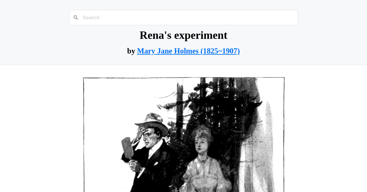 Rena's experiment by Mary Jane Holmes (1825~1907)
