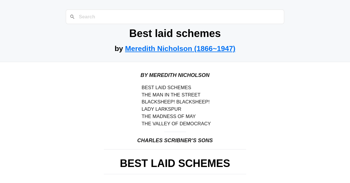 Best laid schemes