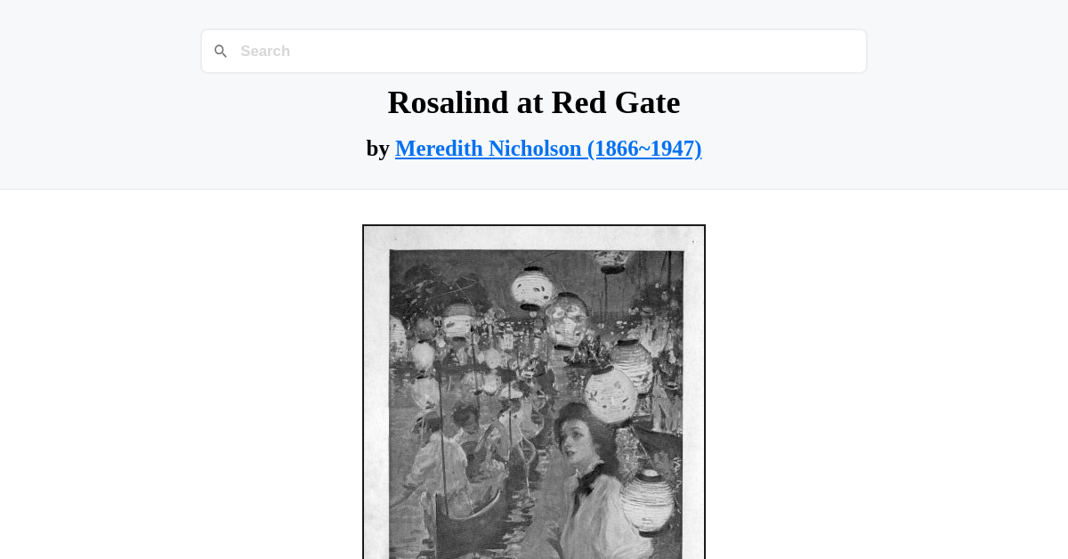 Rosalind at Red Gate by Meredith Nicholson (1866~1947)