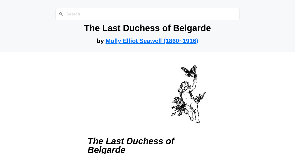 The Last Duchess of Belgarde by Molly Elliot Seawell (1860~1916)
