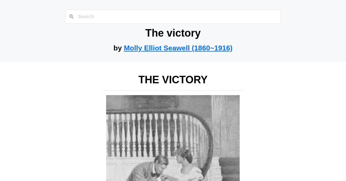 The victory by Molly Elliot Seawell (1860~1916)