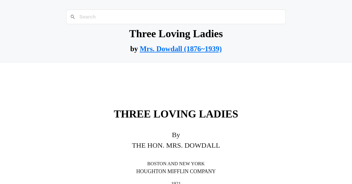 Three Loving Ladies by Mrs. Dowdall (1876~1939)
