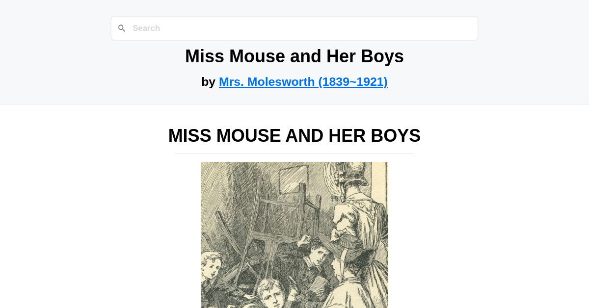 Miss Mouse and Her Boys by Mrs. Molesworth (1839~1921)