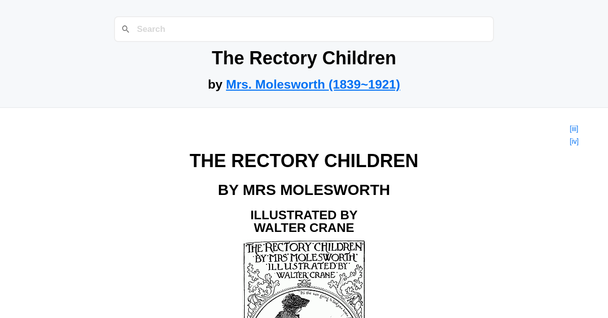 The Rectory Children by Mrs. Molesworth (1839-1921)