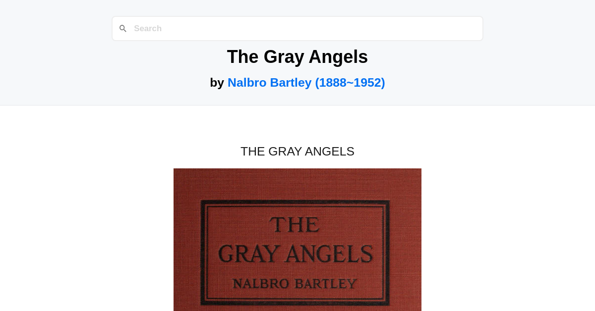 The Gray Angels by Nalbro Bartley (1888~1952)