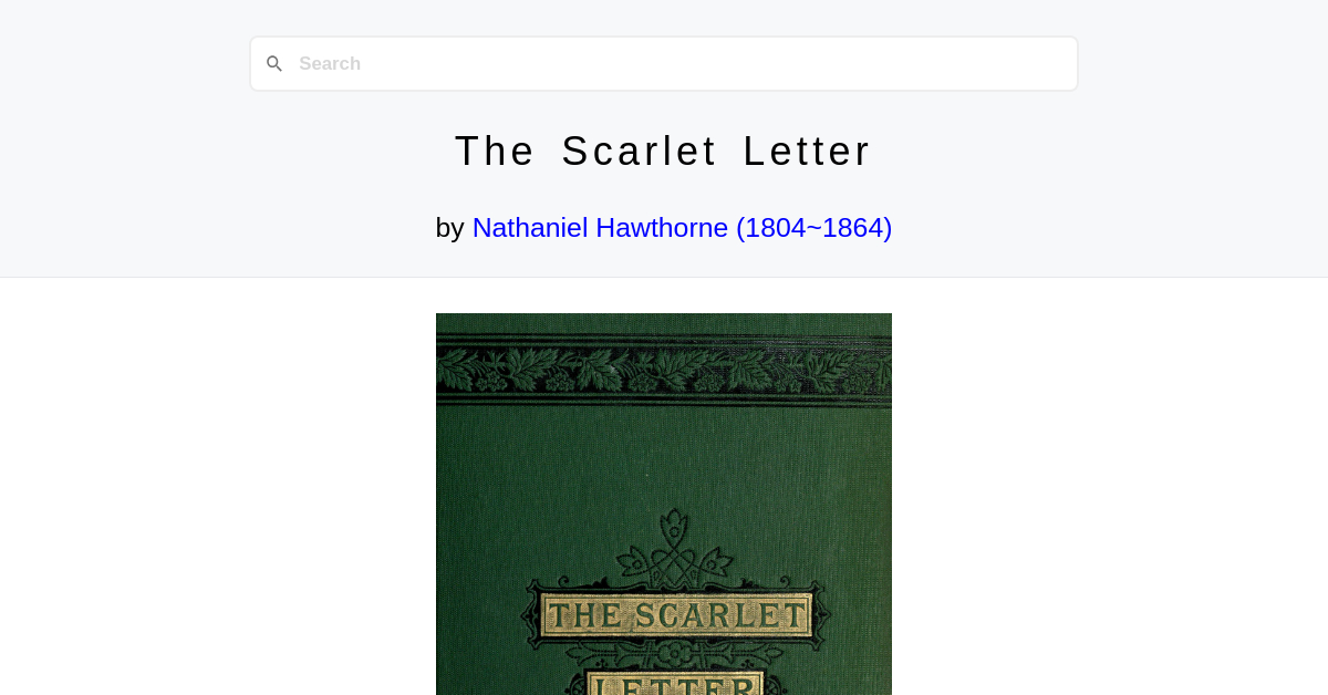 The Scarlet Letter by Nathaniel Hawthorne (1804-1864)