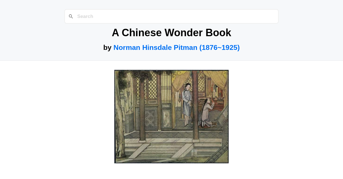 A Chinese Wonder Book