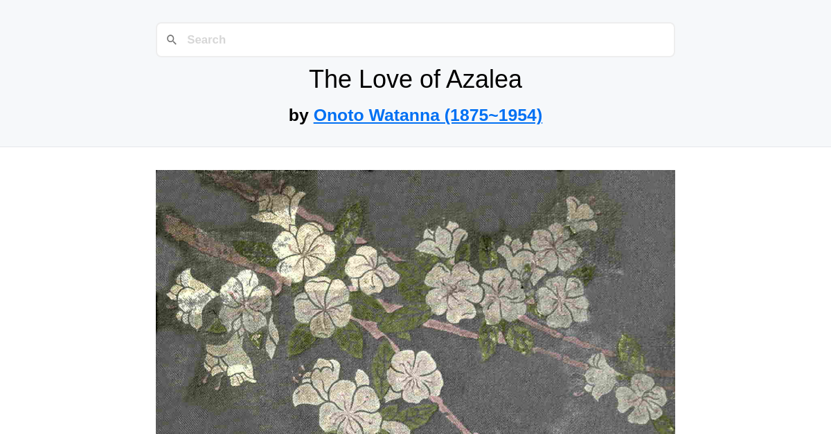 The Love of Azalea by Onoto Watanna (1875~1954)