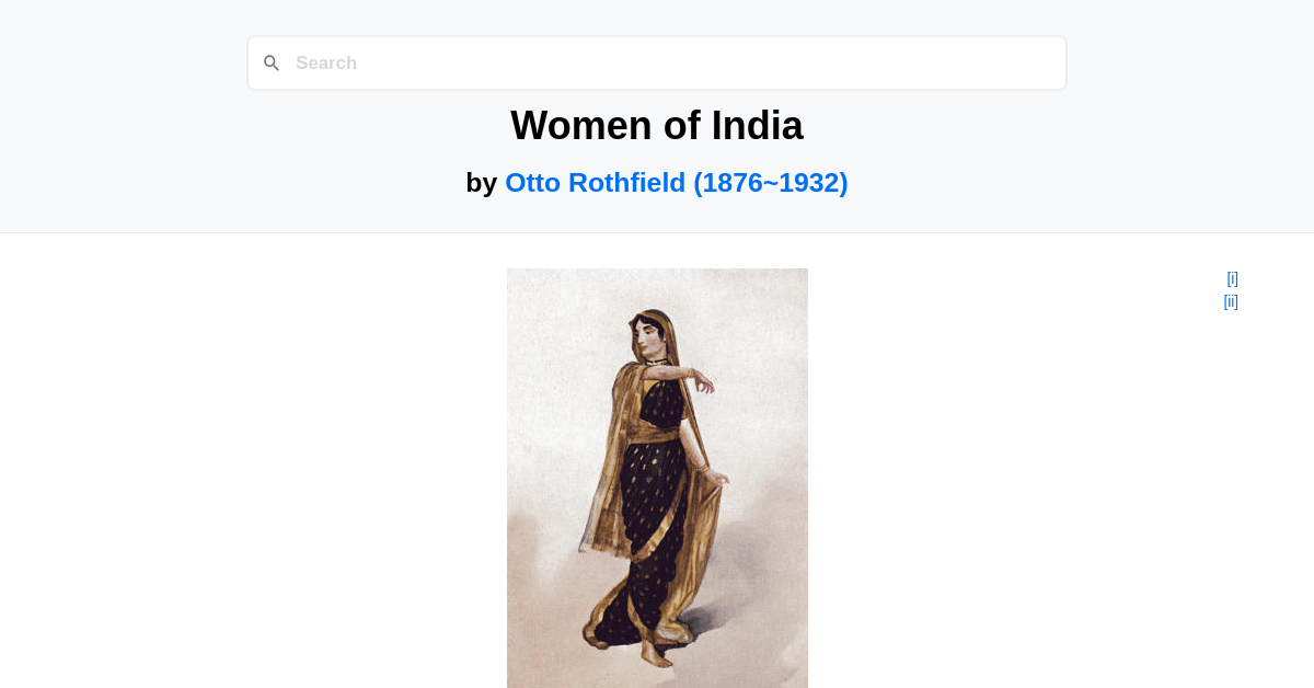 Women Of India By Otto Rothfield 1876~1932