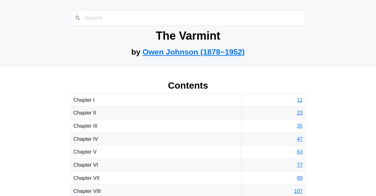 The Varmint by Owen Johnson (1878~1952)