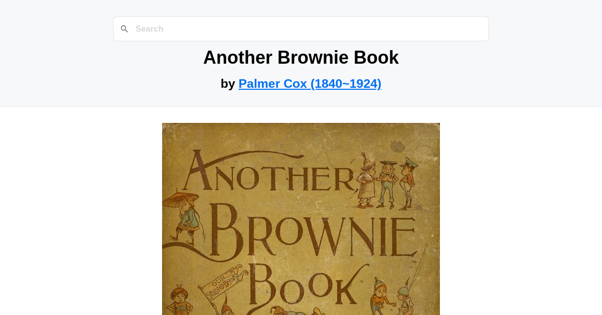 Another Brownie Book by Palmer Cox (1840~1924)