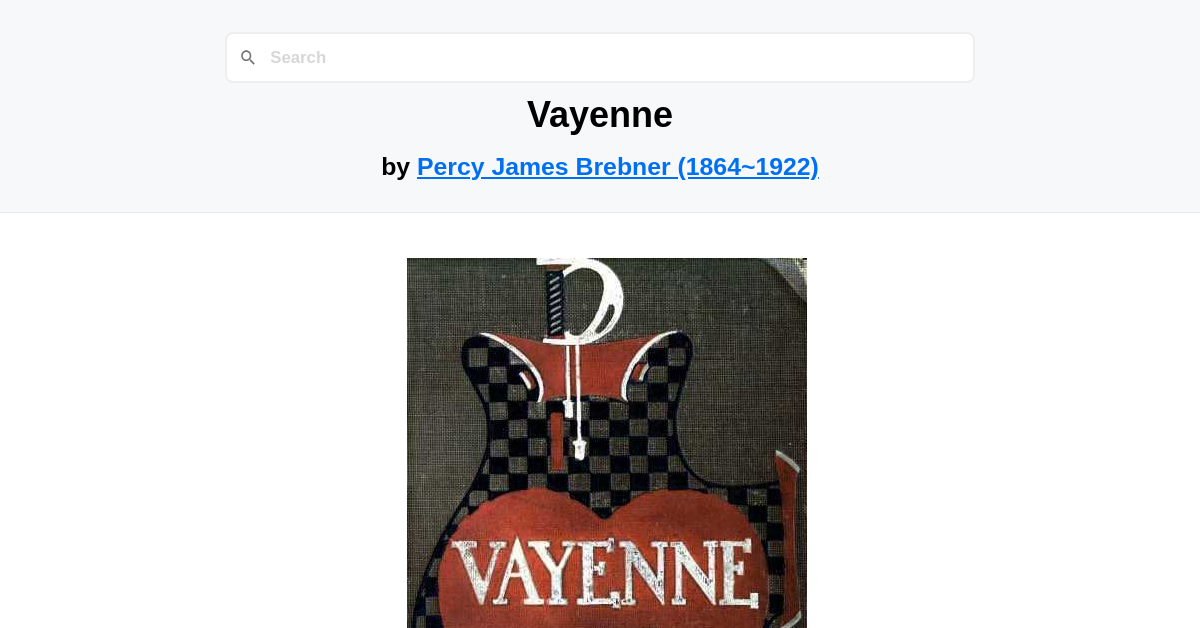 Vayenne by Percy James Brebner (1864~1922)