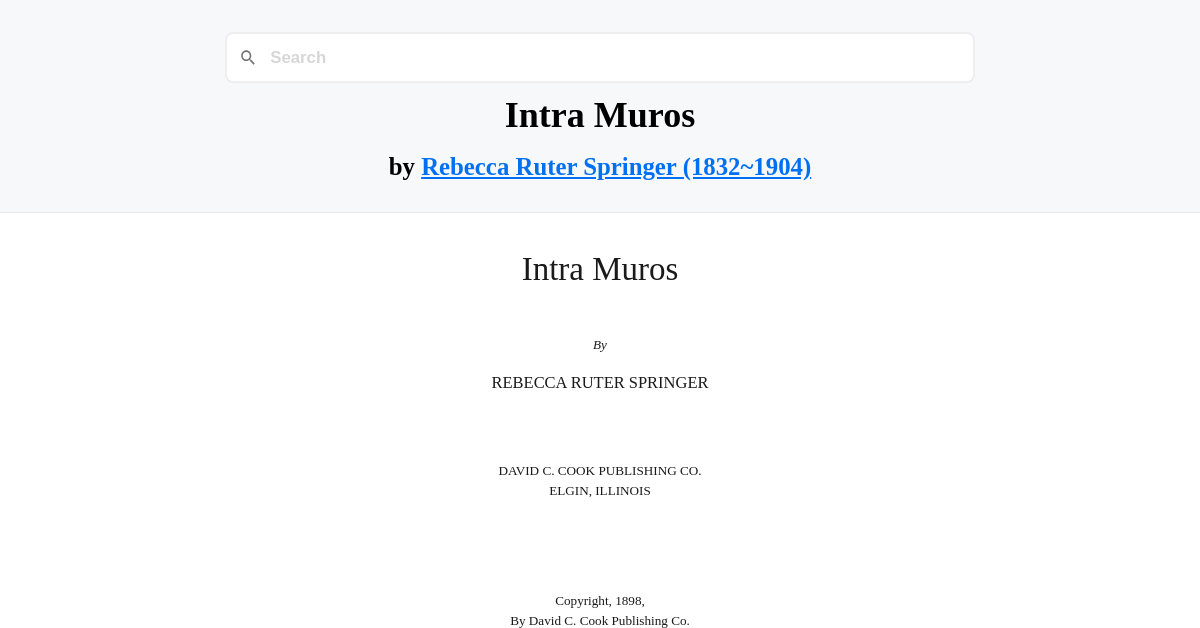 Intra Muros