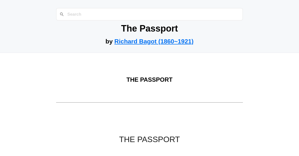 The Passport by Richard Bagot (1860~1921)