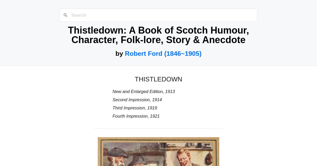 Thistledown: A Book of Scotch Humour, Character, Folk-lore, Story ...