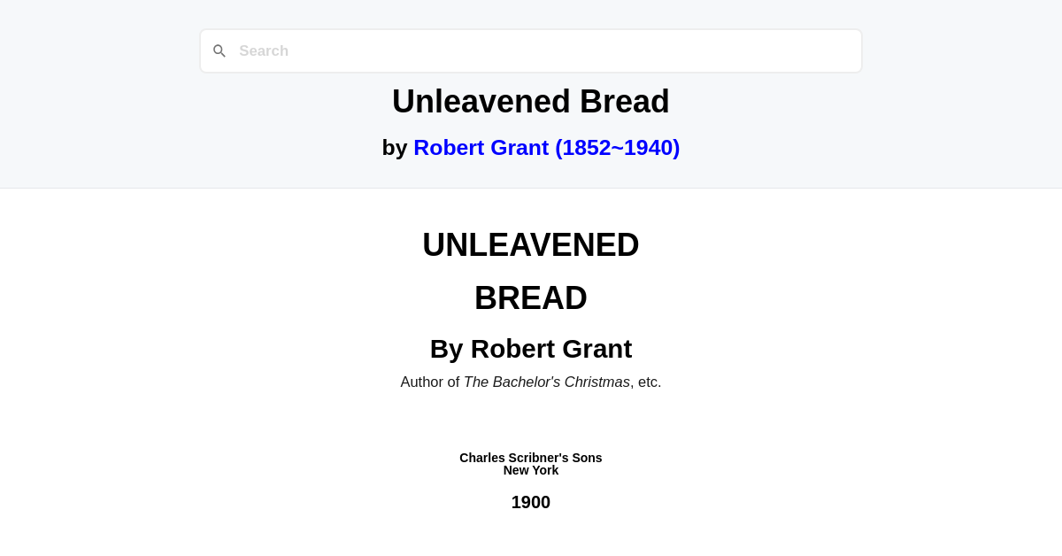 Unleavened Bread