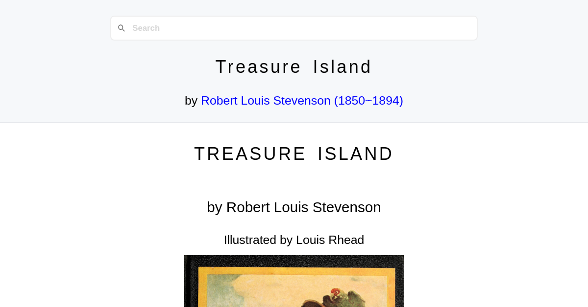 Treasure Island by Robert Louis Stevenson (1850~1894)