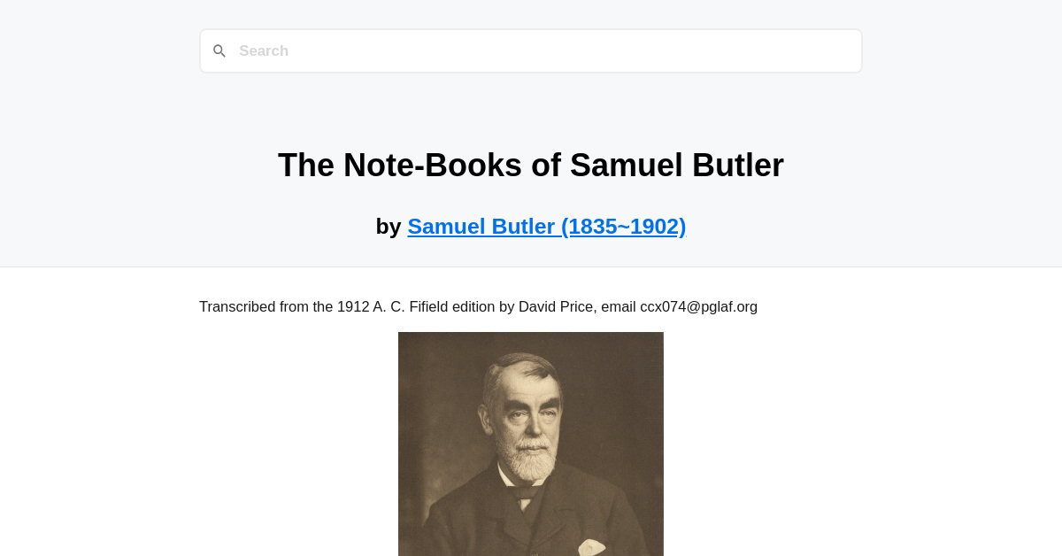 The Note-Books of Samuel Butler by Samuel Butler (1835~1902)