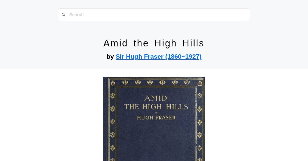 Amid the High Hills by Sir Hugh Fraser (1860~1927)