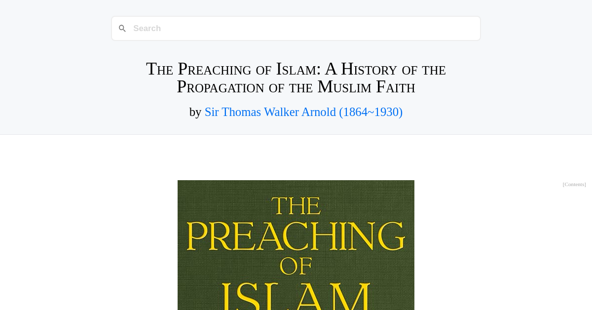 The Preaching of Islam: A History of the Propagation of the Muslim ...