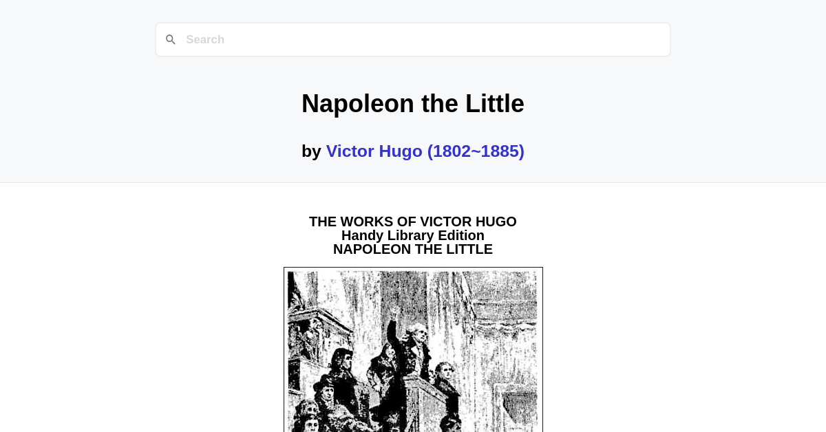Napoleon the Little by Victor Hugo (1802~1885)