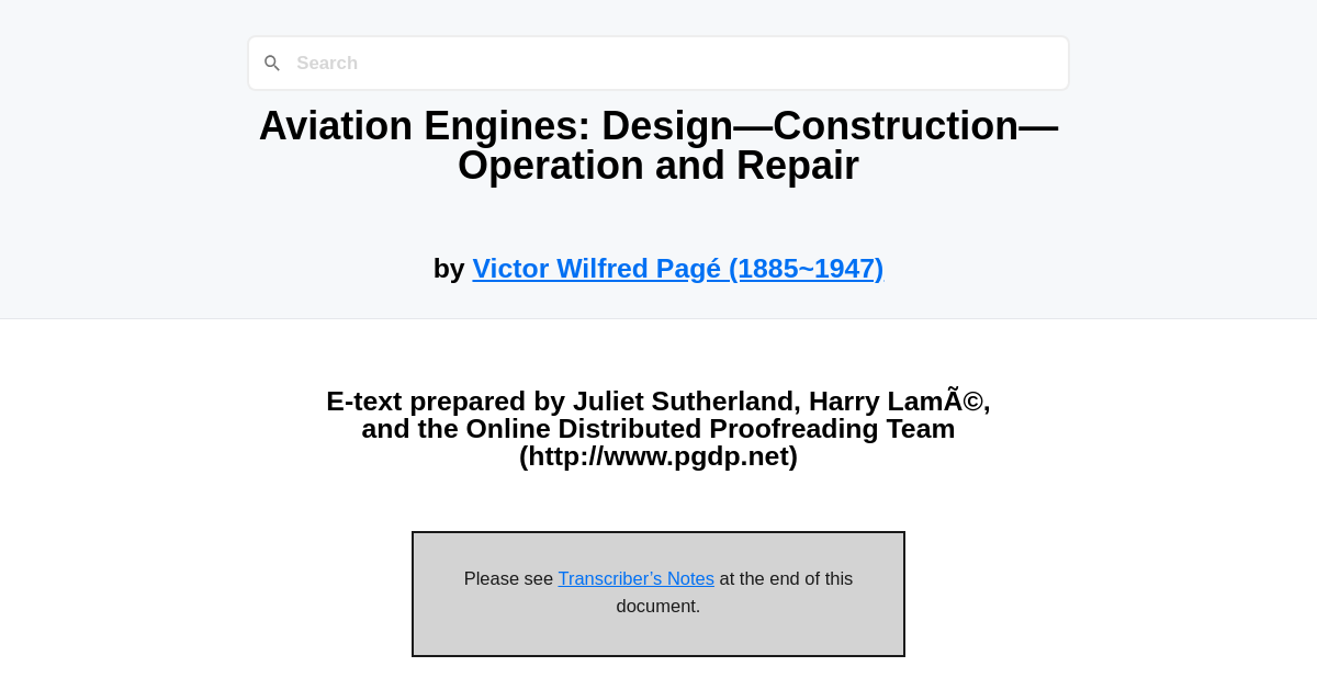 Aviation Engines: Design—Construction—Operation and Repair by Victor ...