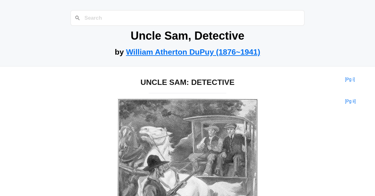 Uncle Sam, Detective by William Atherton DuPuy (1876~1941)