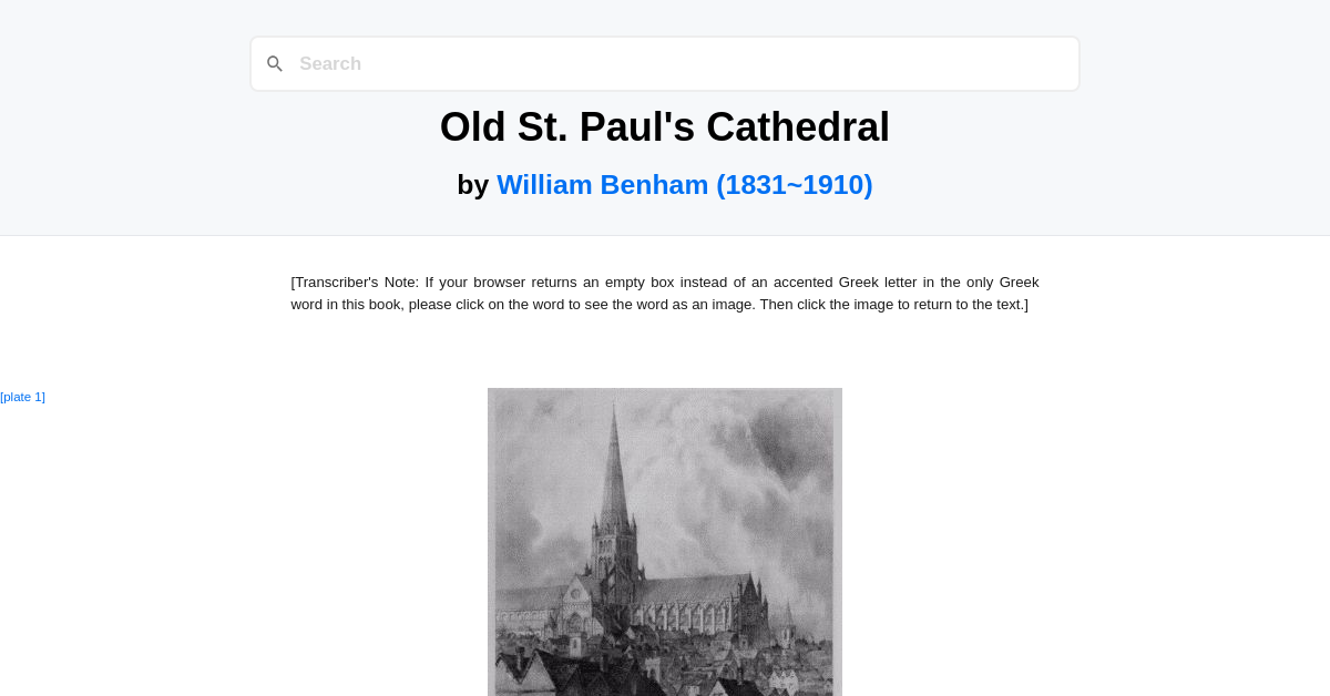 Old St. Paul's Cathedral by William Benham (1831~1910)