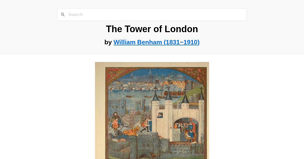 The Tower of London by William Benham (1831~1910)