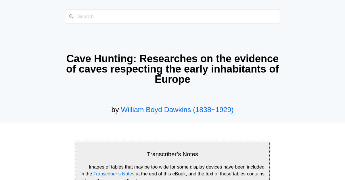 Cave Hunting: Researches on the evidence of caves respecting the early ...