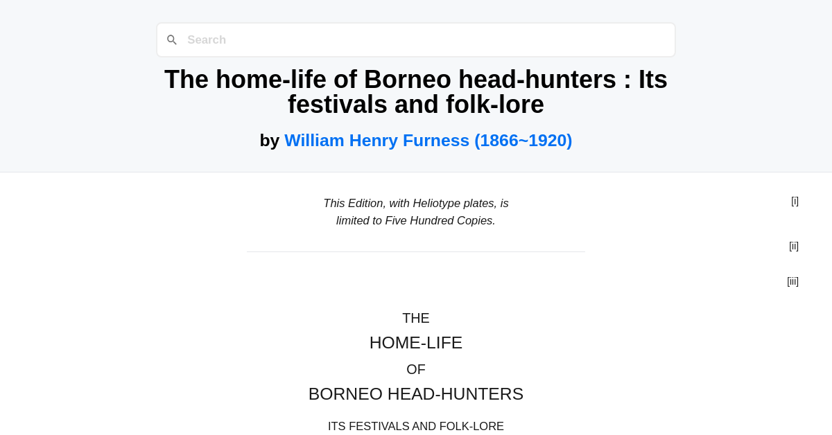 The home-life of Borneo head-hunters : Its festivals and folk-lore by ...