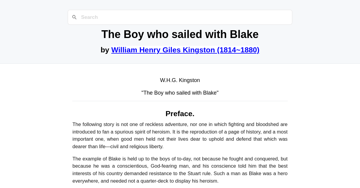 The Boy who sailed with Blake