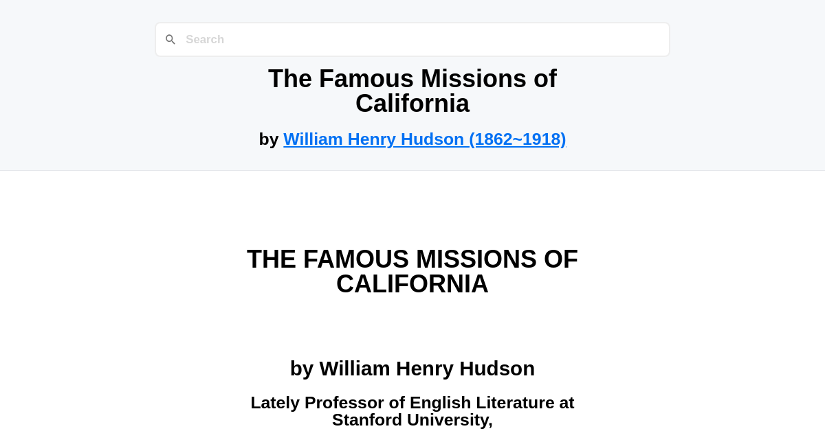 The Famous Missions of California