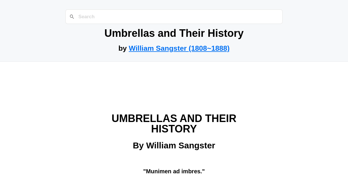 Umbrellas and Their History