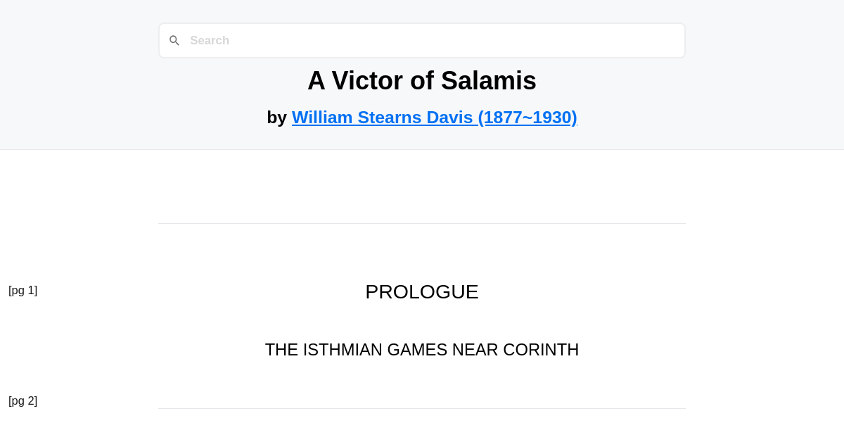 A Victor of Salamis by William Stearns Davis (1877~1930)
