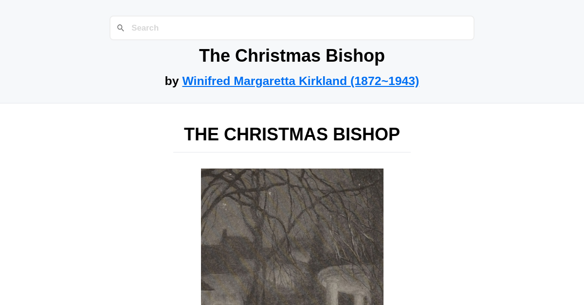 The Christmas Bishop by Winifred Margaretta Kirkland (1872~1943)