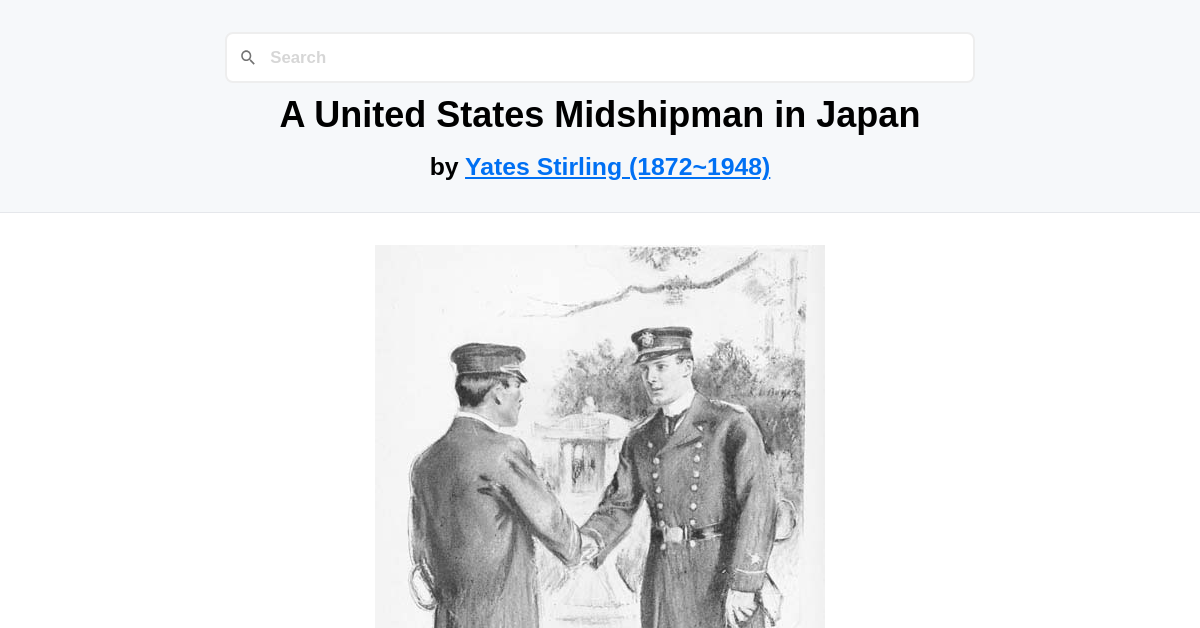 A United States Midshipman in Japan by Yates Stirling (1872-1948)